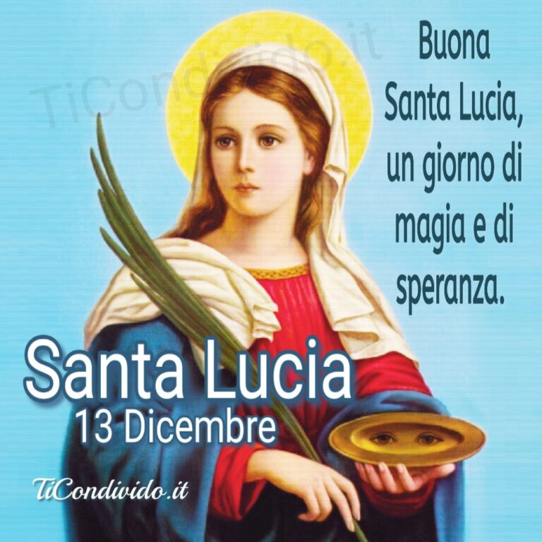 Immagini Santa Lucia per augurare buon onomastico.